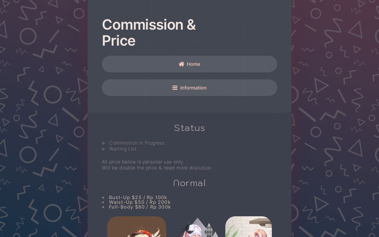 Commission Carrd (Page 2)